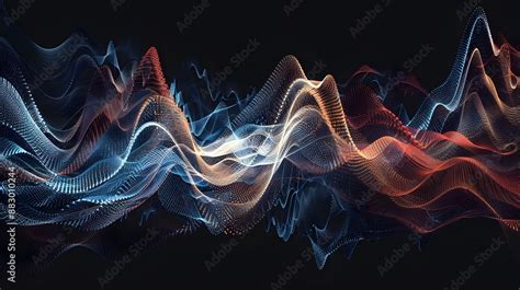 Waveforms An Abstract Visualization Of Audio Waveforms Each With