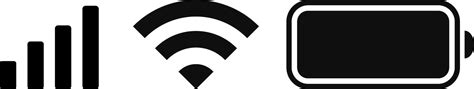 Phone Ios Notification Bar Wifi Signal Icons Signal Battery User Interface Signs 60615934