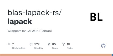 Github Blas Lapack Rslapack Wrappers For Lapack Fortran
