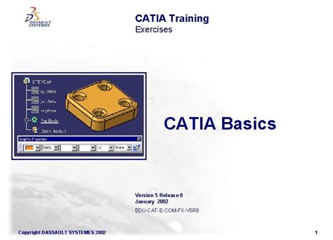 Catia Training Exercises Catia Basics Version 5 Release