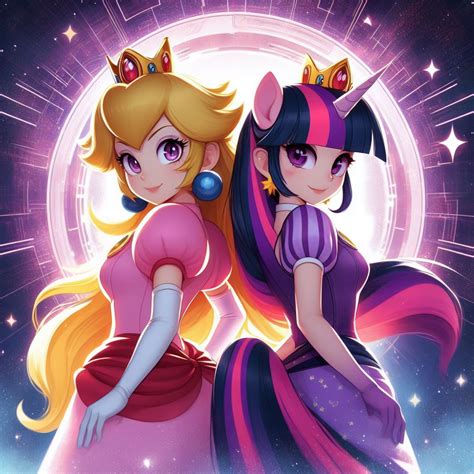 Princess Peach And Princess Twilight Sparkle By Spongebobnintendo20 On