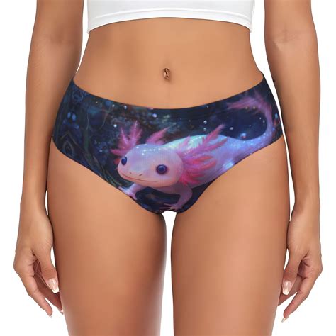 Womens Underwear Dreamy Bioluminescent Axolotl C No Show Seamless