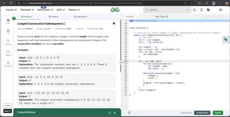 Gfg160 Day46grind Longestconsecutivesubsequence Hashsetmagic