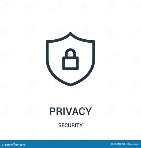 Privacy Icon Vector Flat Cartoon Shield Checkmark With User Silhouette Symbol Personal