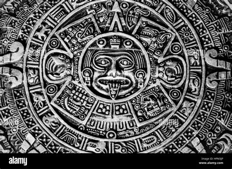 Ancient Aztec Art Black And White