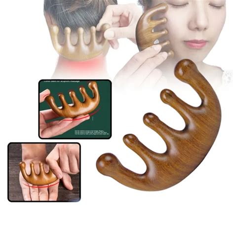 Scalp Massager Kayu Alat Terapi Pijat Kepala Pijat Mata Periorbital Katak Kecil Comb Pijat