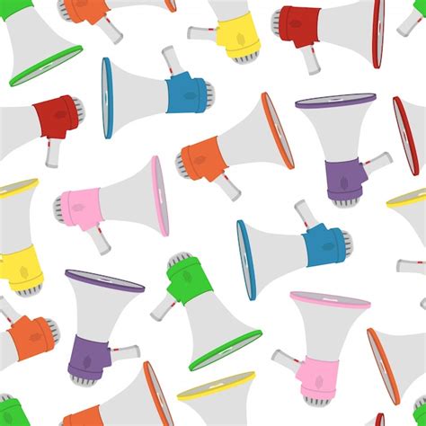Premium Vector Megaphone Seamless Pattern Device To Announce News