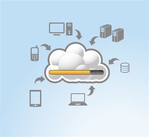 Abstract Connection Of Cloud Computing Stock Illustration Illustration Of Technology Sharing
