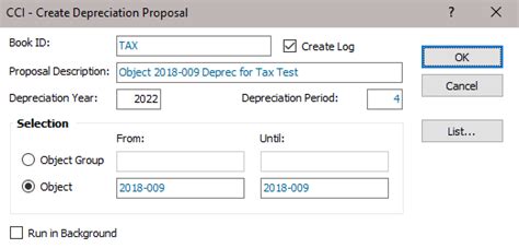 Depreciation Proposal Posting Error Tax Book Ifs Community