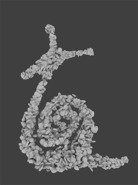 Procedural Random Generative Modeling Technique Pebbles And Star
