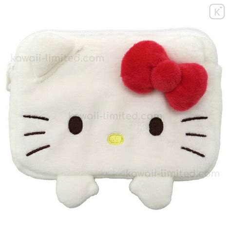 Japan Sanrio Mini Pouch And Tissue Case Hello Kitty Face Kawaii Limited