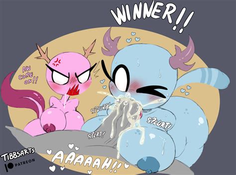 Rule 34 Absurd Res Angry Anthro Big Breasts Blue Body Blush Bodily Fluids Breast Play Breasts