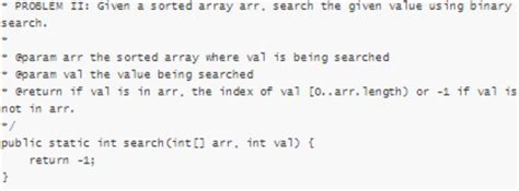 Solved Problem Ii Given A Sorted Array Arr Search The