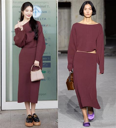 레드벨벳 조이 어깨 드러낸 우아한 공항패션어디 거 머니투데이