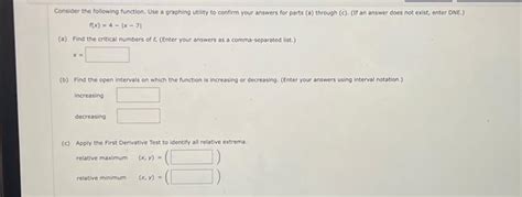 Consider The Following Function Use A Graphing