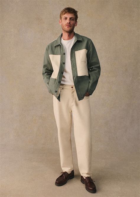 Will Patchwork Jacket Green Cotton Sézane