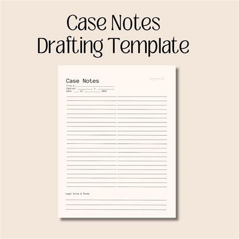 Case Notes Drafting Template Trial Prep Lawyer Notes Lawyer Aesthetic Notes Luxury