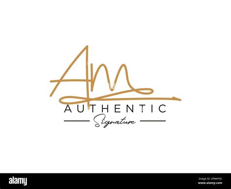 Am Signature Logo Template Vector Stock Vector Image And Art Alamy