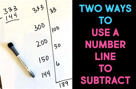 How To Use Number Lines For Subtraction