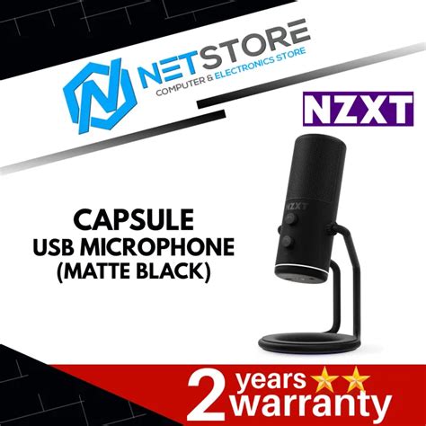 nzxt capsule cardioid usb microphone matte black ap wumic b1 lazada
