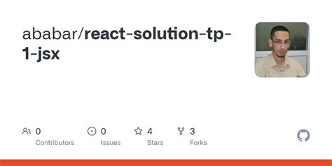 Github Ababar React Solution Tp 1 Jsx