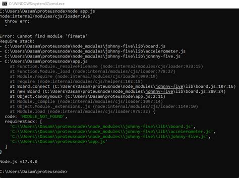 Error Cannot Find Module Firmata · Issue 1777 · Rwaldronjohnny