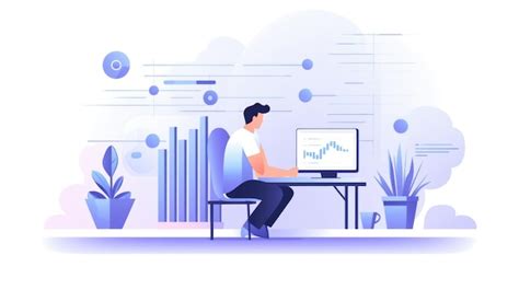 Premium Photo Icon Illustration Of A Data Analyst