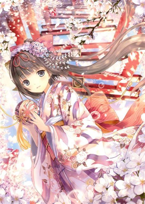 Anime Girl Flowers Wallpapers Top Free Anime Girl Flowers Backgrounds