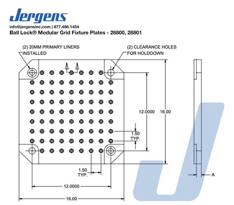 Ball Lock® Modular Grid Fixture Plates Jergens Workholding Jergens Inc