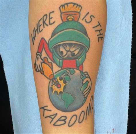 Marvin The Martian Tattoo Outline