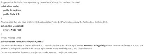 solved suppose that the node class representing the nodes of