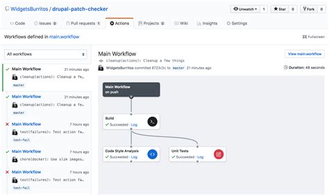 converting travisci jobs to github actions widgets and burritos