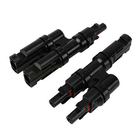 1pair X Multi T Branch Mc4 Connector For Solar Panel Parallel Connection Branch Two Pv Module