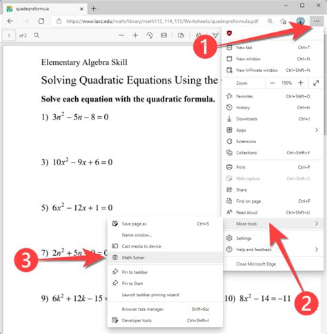 How To Use Microsoft Edge To Solve Math Problems