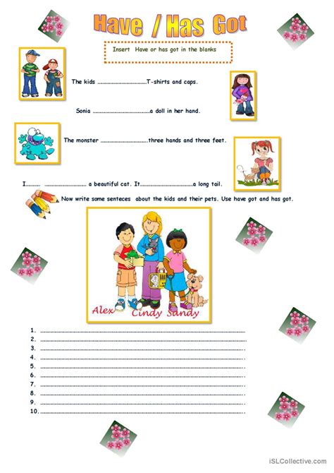Have Has Got Discussion Starters English Esl Worksheets Pdf Doc