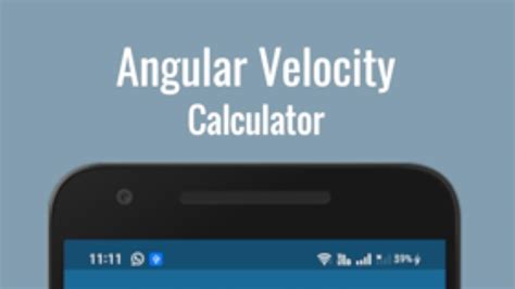 Angular Velocity Calculator App On Amazon Appstore