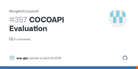 Cocoapi Evaluation Issue Wongkinyiu Yolov Github