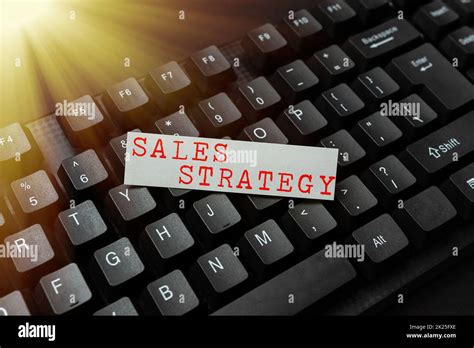 Writing Displaying Text Sales Strategy Business Idea Plan For Reaching And Selling To Your