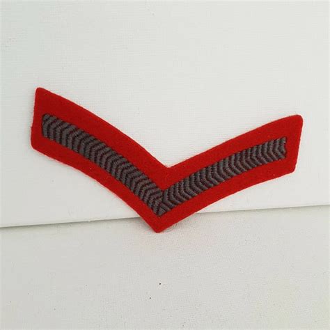 British Army Lance Corporal Rank Stripe Grey On Red £5 40 Picclick Uk
