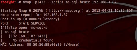 Penetration Testing Of Sql Servers Using Nmap