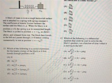 [answered] Leeeee 0 M A Block Of Mass M Is On A Rough Horizontal Kunduz