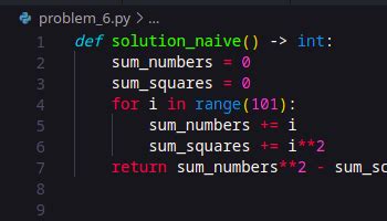 Project Euler Solution Sum Square Difference Martin Ueding