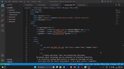 Video Syed Hamza Ali On Linkedin My First Html Project Disclaimer Some Details Are Use In