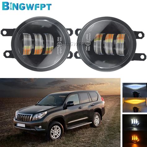 Led Headlight Fog Light Fog Lamps Assembly Drl H8 H11 12v For Toyota