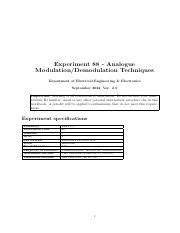 Analog Modulation Demodulation Techniques A Comprehensive Guide Course Hero