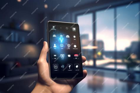 Premium Photo Smart Home Controlled Smartphone Internet Of Things Technology Of Home