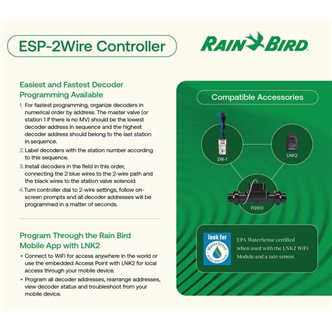 Rain Bird ESP-2WIRE Controller 50 Station Capacity Cabi | SiteOne