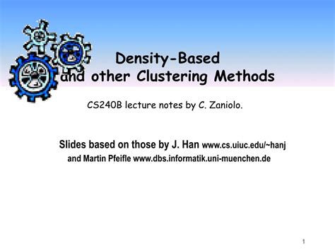 PPT Exploring Density Based Clustering Methods Overview And Examples PowerPoint Presentation