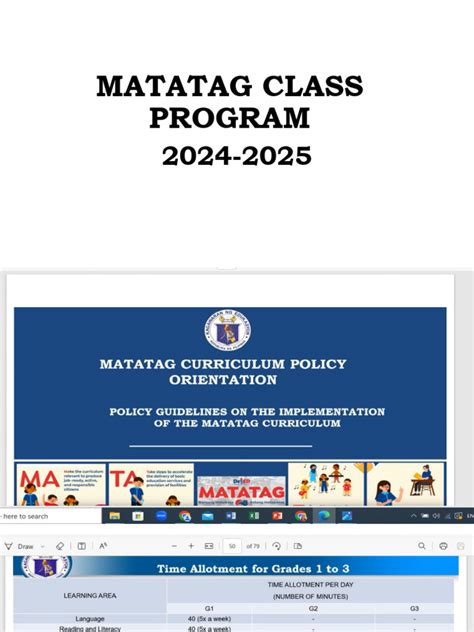 Matatag Class Program Based On Policy Final Pdf Learning Behavior Matatag Class Program Based On Policy Final Pdf Learning Behavior