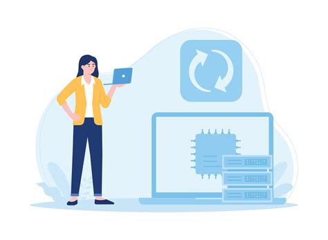 database synchronization and backup concept flat illustration 36260800